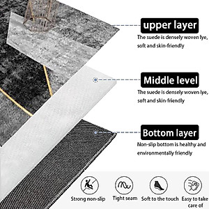 Mordern Patchwork Area Rug Multicolor Geometric Stripe Pattern Living Room Area Rugs Rectangluar Floor Carpet Mat Non Skid,4'x6'