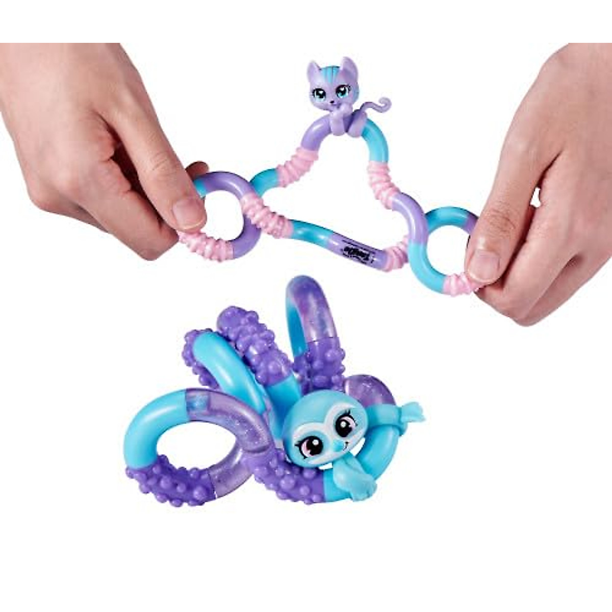 Tangle Jr. Pets 6-Pack Collection Kitty, Bunny, Puppy, Flamingo, Sloth, and Unicorn - Tangle Fidget Pets Fidget Toys - Fidget Toy Gift - Fidgets for School - Cute fidgets for Girls