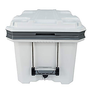Igloo White IMX 70 Qt Lockable Insulated Ice Chest Injection Molded Cooler with Carry Handles