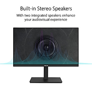 ASUS 27” 1080P Docking Monitor (VA27ECPSN) – Full HD, IPS, 75Hz, Adaptive-Sync, Speakers, Eye Care, Low Blue Light, Flicker Free, RJ45, USB-C, DisplayPort, HDMI, Height Adjustment, VESA Wall Mountable