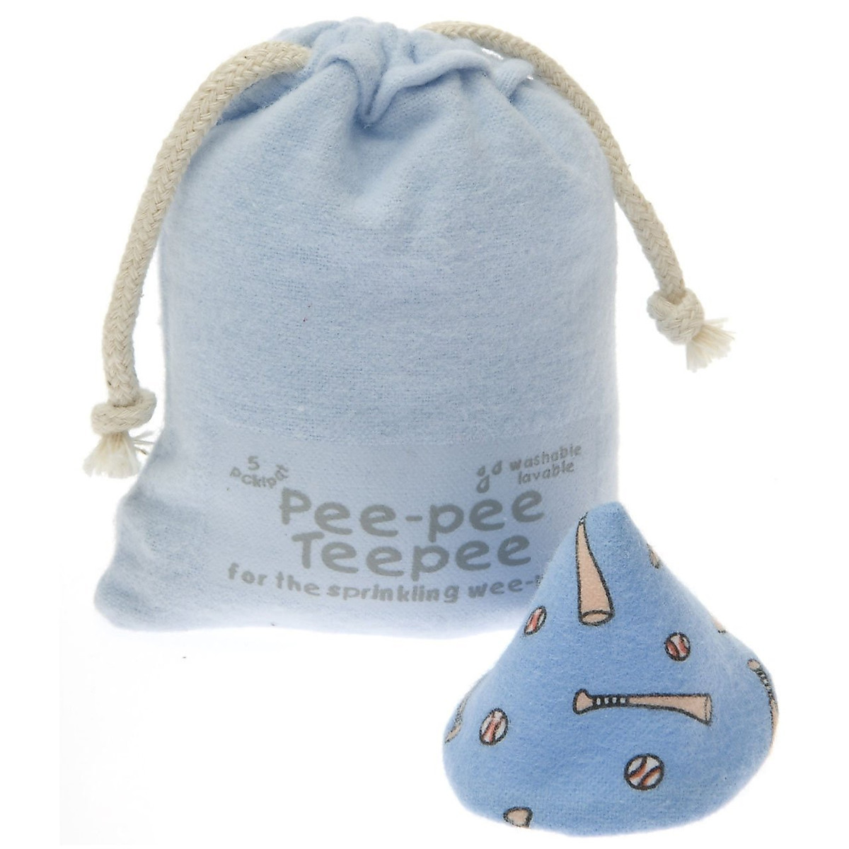 Pee Pee Teepee Baseball Blue with LAUNDRY bag 5 pieces baby boy pee shield babyboy essentials peepeeeteepee baby boy teepee pee shield pee covers