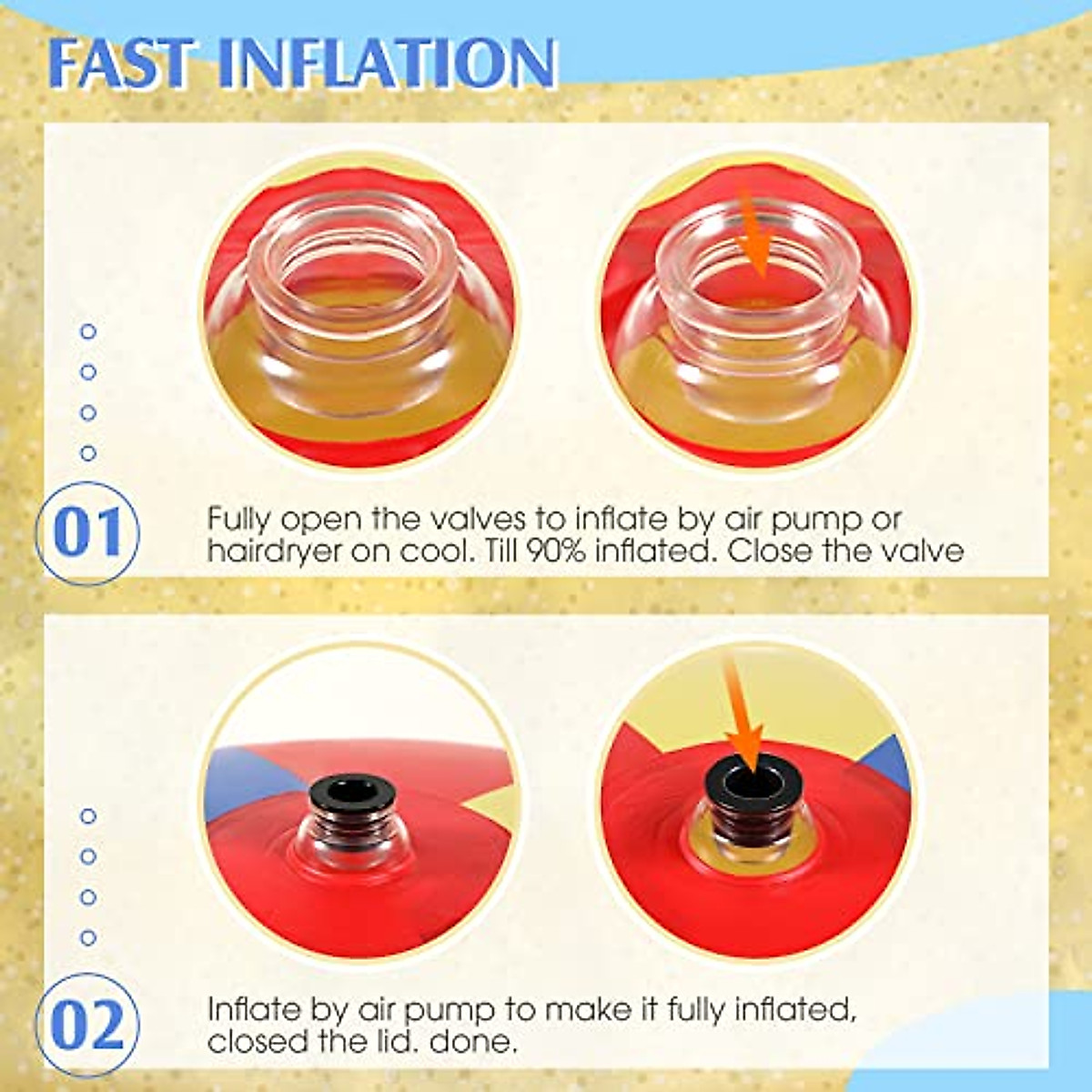 78 Inch Giant Beach Ball Jumbo Inflatable Balls Oversized Adult Beach Toys Plastic Huge Water Balls for Swimming Pool Summer Beach Seaside Water Games Outdoor Indoor Party