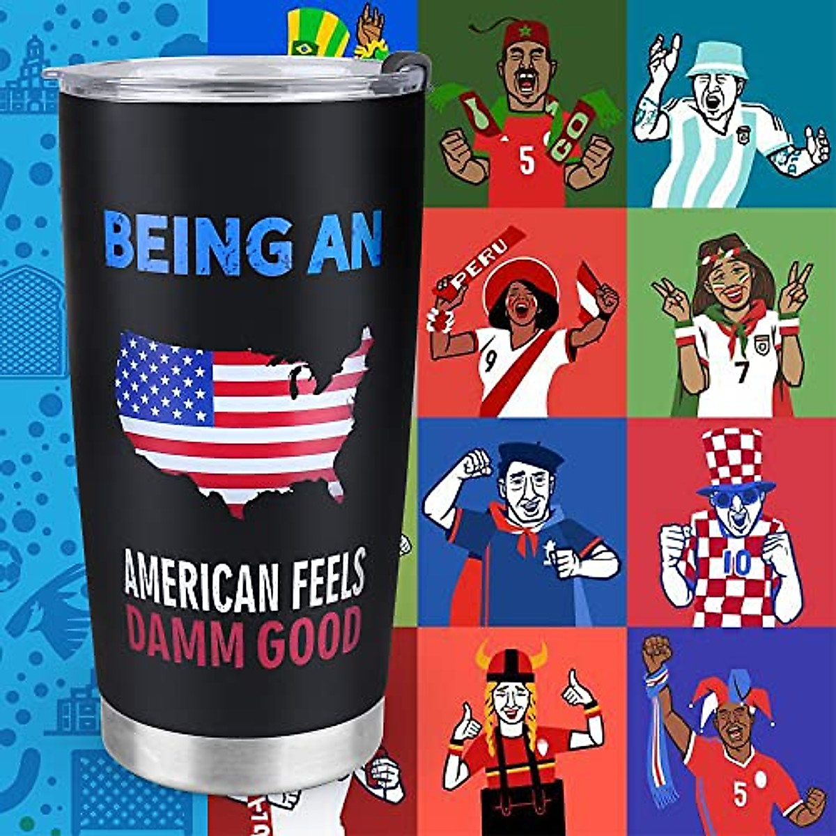 SUPERSUN Birthday Gifts for Men Tumbler, Dad Gifts from Daughter Son. Fathers Day, Patriotic Gift for Uncle, Grandpa, Papa, Husband, Him, Man 30th 40th 50th 60th. Cool Boyfriend Gifts Ideas.
