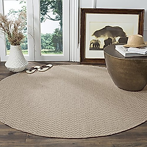 SAFAVIEH Montauk Collection Area Rug - 6' x 9', Ivory & Grey, Handmade Flat Weave Boho Farmhouse Cotton, Ideal for High Traffic Areas in Living Room, Bedroom (MTK339A)