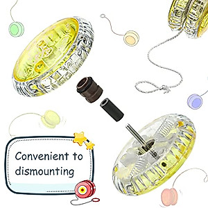 Sumind 6 Pieces LED Light Yo-Yo Plastic Responsive Yoyo Entertaining Yoyo for Beginner Party Favors (Random Colors)