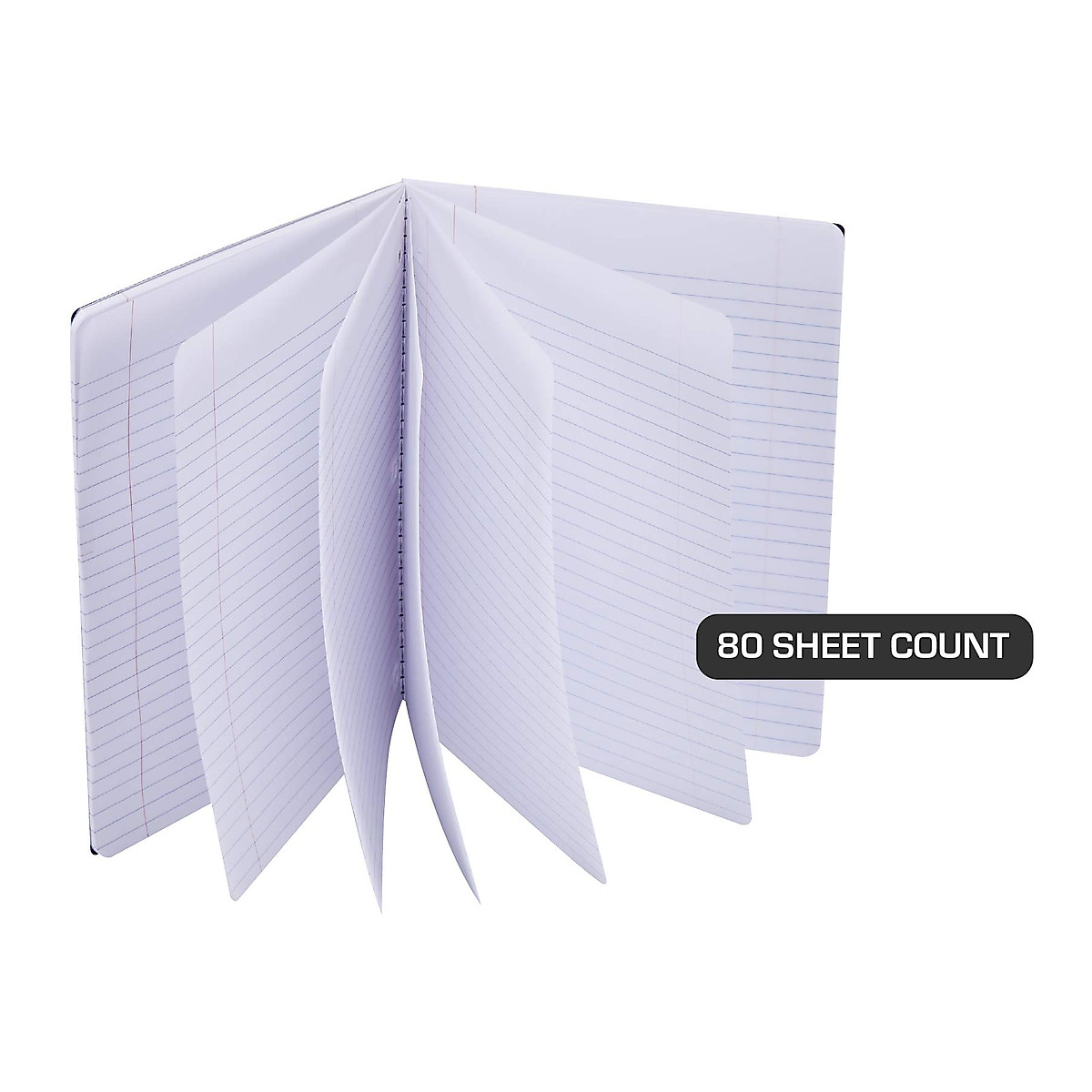 It's Academic College-Ruled Spiral Notebook, 1-Subject, 80 Sheet, Metallic Purple and Teal, 4 Pack