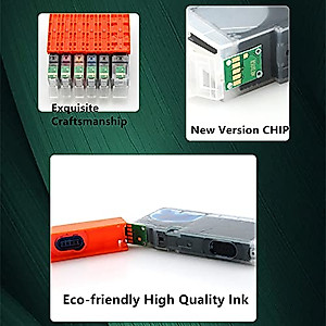 ColorInk PGI-5 CLI-8 Large Capacity Ink Cartridges PGI5 CLI8 New Updated Chips Replacement for Canon PIXMA iP4200 iP4500 iP5200 MP-500 MP-530 MP-830 MP-950 MX-850 (PGBK2,BK2 C2 M2 Y2,Total 10 Pack)