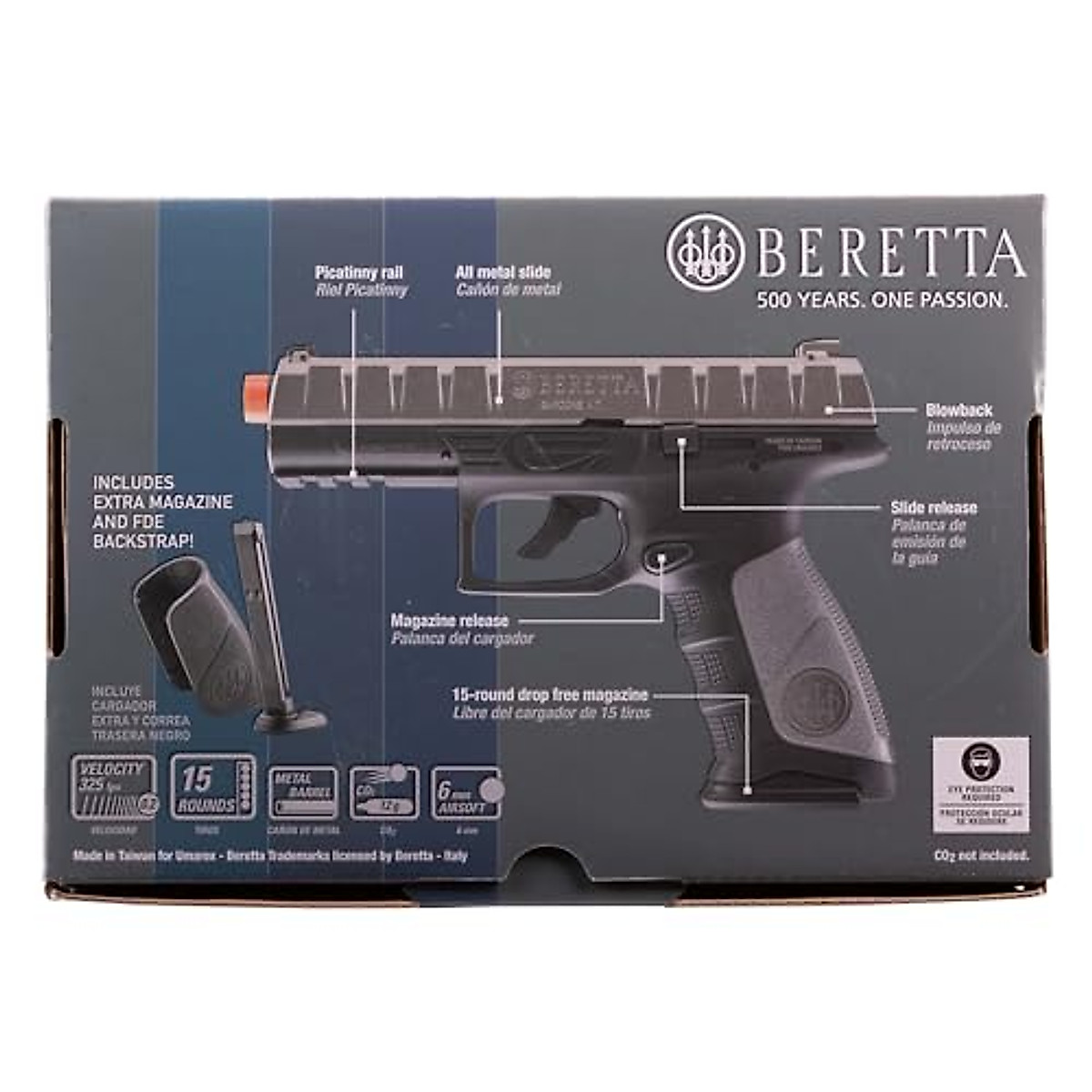 Beretta APX Blowback 6mm BB Pistol Airsoft Gun, Black/Grey