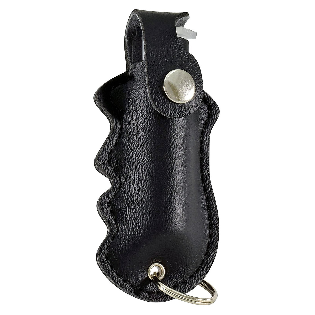 Pepper Defense 1/2 oz. Pepper Spray with Grip Holster and Keychain Attachment - Safety Twist Lock Glow Trigger - Maximum Strength 10% OC Formula - Self Defense Personal Protection (Black 3-Pack)