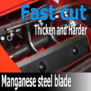 txmachine Hay Cutter Dry-Wet Hay Straw Cutter Forage Crop Crusher 2.2KW Cattle Sheep Feed Processing Machine for Corn Straw,Yellow Bamboo Straw with Motor 4 Blades (red, 220V/50HZ)