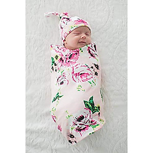 Baby Be Mine Maternity Nursing Delivery Robe & Baby Girl Swaddle Blanket Set with Daddy T-Shirt (Small/Medium Robe -Large Tshirt, Amelia)