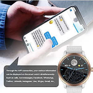 Women Smart Watch Man Heart Rate Blood Pressure,Step Counting，Information Call Reminder Health Monitor，White