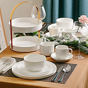 Brew To A Tea BTaT- White Cereal Bowls, Set of 6, 22 Ounces, itchen Bowls, Soup Bowls, White Bowls, Salad Bowls, Cereal Bowl, Salad Bowl Set, Microwave Safe Bowls, Rice Bowls, Bowls Set, Dinner Bowls