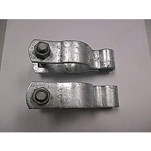 Female Gate Hinge - Galvanized, High Corrosion Resistance, Long Life Span - Perfect for Chain Link Fence and Chan Link Gate Harware - 2 Per Pack - Includes Required Carriage Bolt (1-3/8")