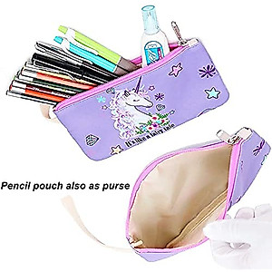 BTOOP Girls Backpack Kids Elementary Bookbag Girly School Bag with Insulated Lunch Tote and Pencil Pouch (Purple -3pcs)