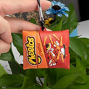 JoySolar for Airpod 1&2 Case, Cute Cartoon 3D Soft Silicone Air Pods Funny Cover, Kawaii Fun Cool Keychain Design Shell, Food Fashion Stylish Girls Kids Teens Women Cases for Airpods (Cheto Chip)