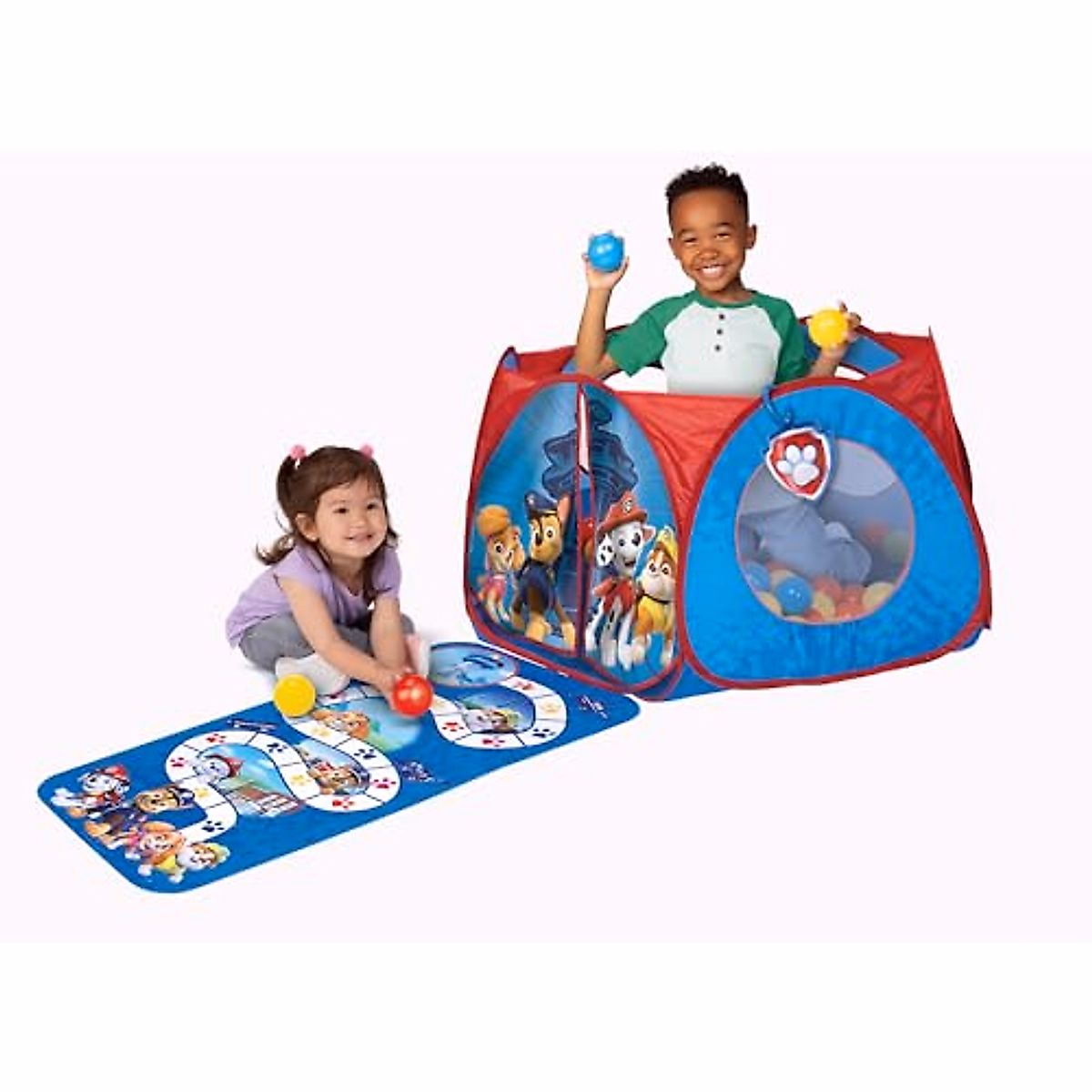 Paw Patrol Ball Pit with 20 Soft Flex Balls Pop and Play Arena for Kids Baby Toddler Infant Boys & Girls [20 Balls Included]