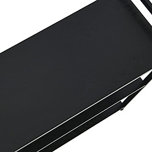 Household Essentials 3 Tier Wide Book Shelf, Medium, Black Oak Finish