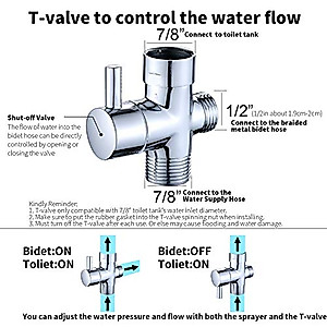 Timewill Handheld Bidet Sprayer for Toilet, Wall Mount, Chrome Finish
