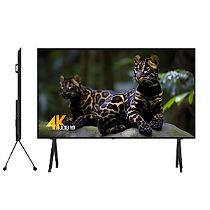 GTUOXIES 98 Inch 4K Digital Signage TV A+ Panel with Floor Stand, Civil, Commercial with Wi-Fi, Bluetooth, HDMI, USB, Wire/Wireless, Full Array LED Back Light