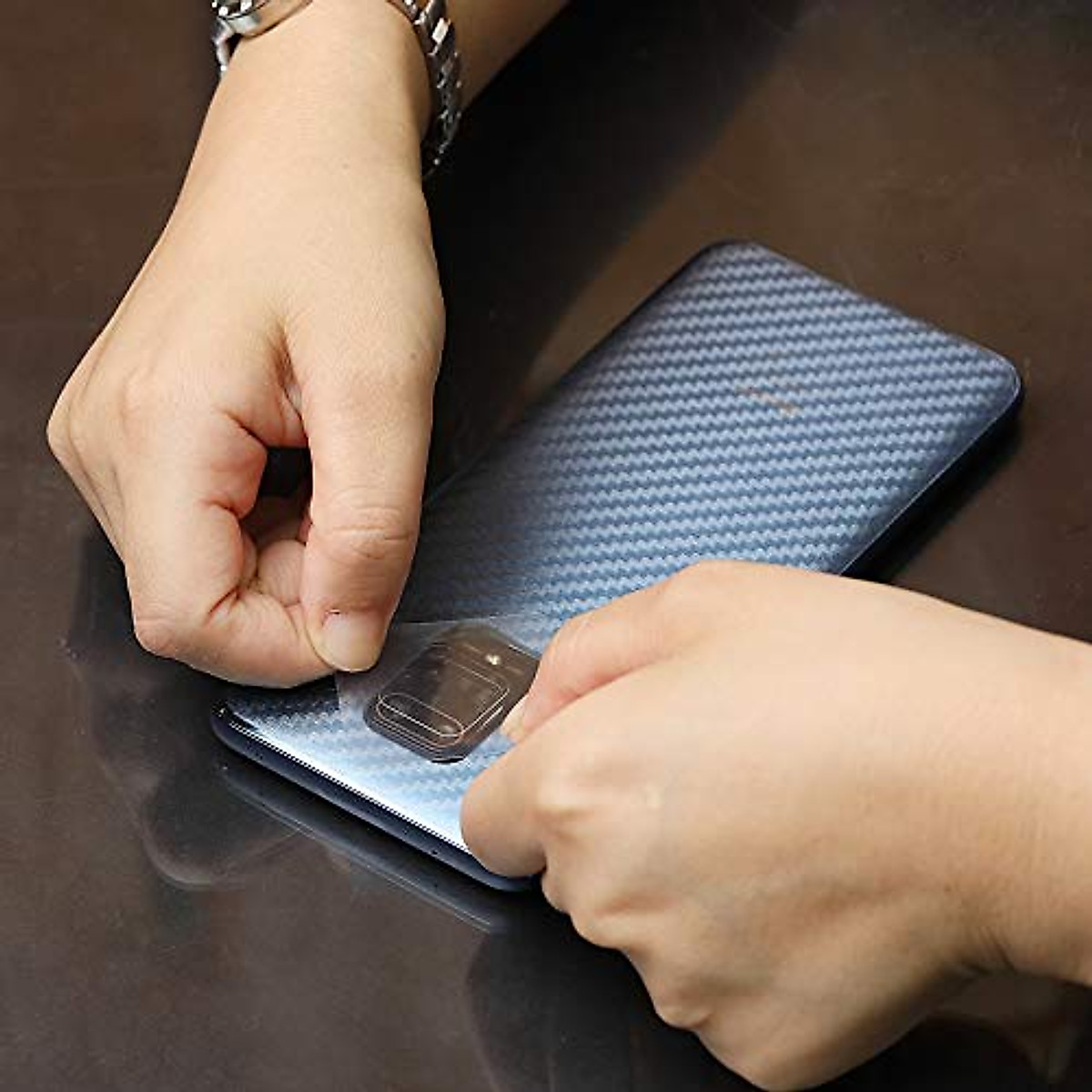 Ibywind Screen Protector For Redmi Note 9S/9 Pro,with 2Pcs Tempered Glass,1Pc Camera Lens Protector,1Pc Backing Carbon Fiber Film [Fingerprint Reader,Easy to install]