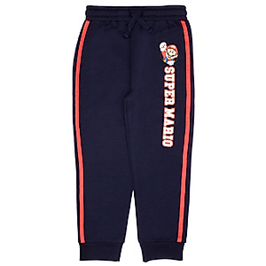 Nintendo Super Mario Boys 2-Pack Jogger Pants, Active Sweatpants Bundle Set for Kids and Toddlers (Size 8, Navy/Black)