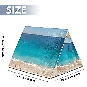 RATGDN Small Pet Hideout Beach Ocean Sand Sea Water Hamster House Guinea Pig Playhouse for Dwarf Rabbits Hedgehogs Chinchillas