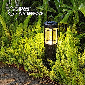 KELME Solar Pathway Lights, 6 Pack Solar Outdoor Lights Up to 14 Hrs Warm White Solar Landscape Lights, IP65 Waterproof Solar Garden Lights for Path Walkway Yard Lawn Decorative