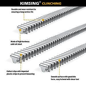 CL-72 Cold Roll Steel or Galvanized Clinch Clips, 1,120 PCS/Box, Fasteners for Harcto M66 Clinching Clipper Tool, Wire Fence Staples for Joining Cages (Cold Roll Steel)