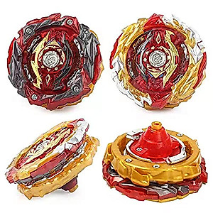 Bey Battle Burst Gyro Blade Toy Set Great Birthday Gift for Kids Children Boys 6 8 + Metal Fusion Attack Top Battling Game with 4 Spinning Tops 2 Two-Way Launcher