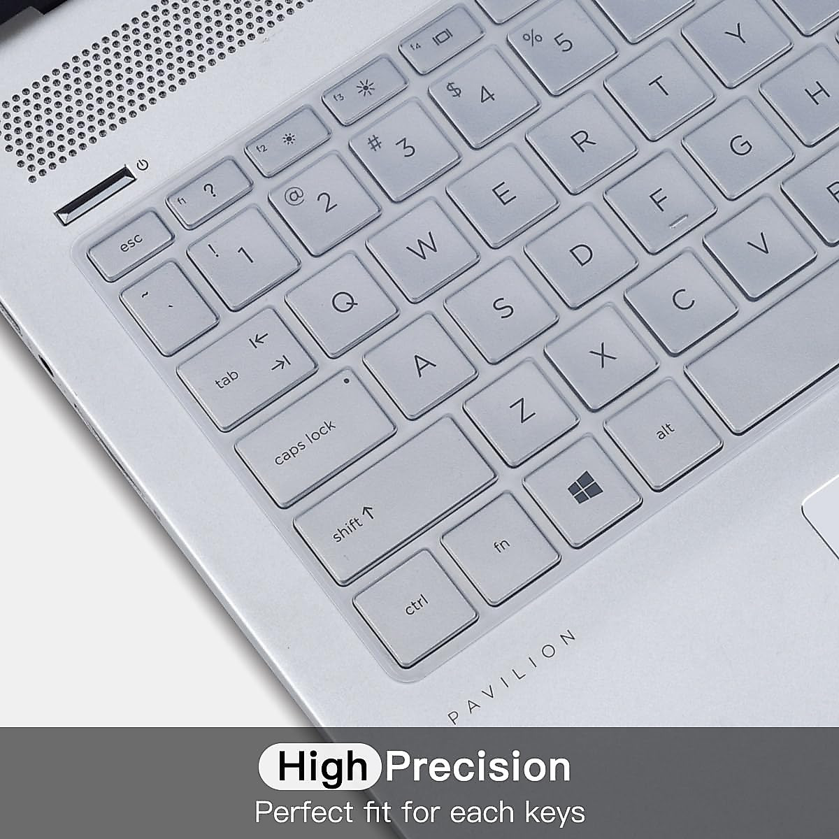 Keyboard Cover for HP Laptop 15.6 15-dw 15-dy 15-da/db 15-ef 15-bs/bw 15t 15z 15t-dy200 15t-dw300 15-db0011dx/HP Pavilion x360 15.6"/HP Envy 17 17.3 17t 17M 17-by 17-bs 17-bw/ca Keyboard Skin, Clear