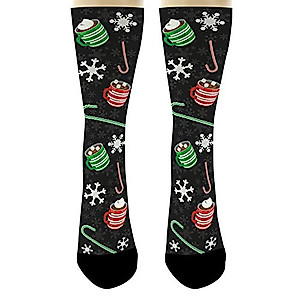 Fun Christmas Socks Bring Me Some Cocoa Christmas Gift for Holiday Outfits 1-Pair Novelty Crew Socks