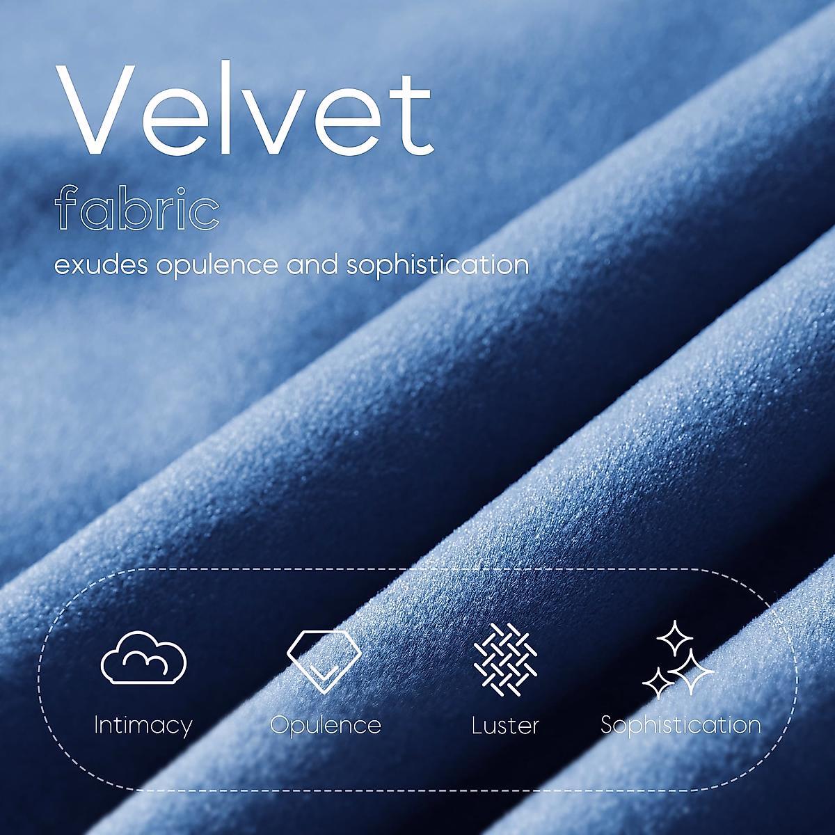 Yoglad 88.6" 3-Seater Modern Minimalist Sofa with Square Armrests, Oversized Seat Velvet Couch and 2 Pillows, Right Angles Geometry Loveseat Furniture for Living Room Small Apartment (Klein Blue)