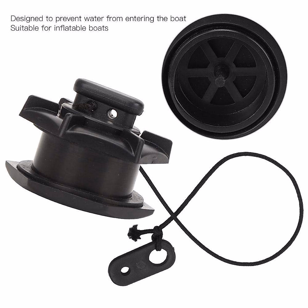 Keenso Dinghy Drain Valve, Durable Inflatable Valve Adapter Multifunctional Air Valve for Inflatable Boat Hex Drain Valve for Yacht Inflatable Dinghy Fishing Boat Kayak Canoe PVC Lightweight