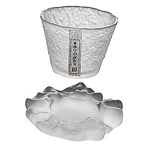 BESTonZON 2 sets Hammered Shot Drinking Cup Decorative Housewarming Gifts Glasses Wine Japanese Gift Sake Enjoying Cups Shaped Tumbler Novelty Glass of Crystal Korean Coffee for Tea Soju