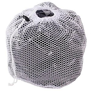 Edtoy White Drawstring Washing Bag for Washing Machine Mesh Net Laundry Bags M
