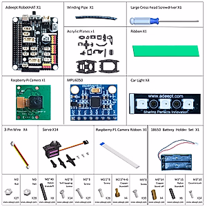 Adeept RaspClaws Hexapod Spider Robot Kit for Raspberry Pi 4 3 Model B+ B, STEAM Crawling Robot, OpenCV Target Tracking, Video Transmission, Raspberry Pi Robot with PDF Manual