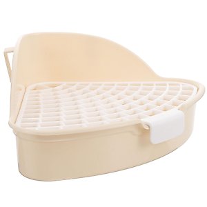 Ipetboom Triangle Potty Trainer Rabbit Litter Box Potty Trainer Pet Toilet Hamster Bunny Corner Litter Bedding Box Litter Pan for Rabbit Bunny Chinchilla Ferret Guinea Pig Hamster