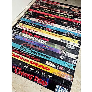 Generic Nostalgic Retro Style Rug, Runner Rug, VHS Case Themed, Horror Rug, Home Theater TV Room,Long Rug,Entry Rug,Hallway Runner Rug D1242.1 80x200Cm//31x78 inch
