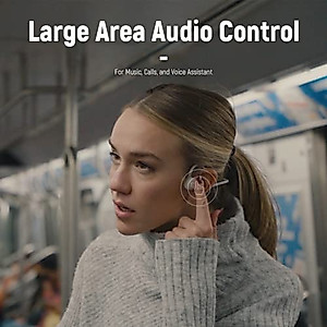 LIVALL LTS21 - Open-Ear Headphones - Air Conduction Detachable Wireless Sport Earphones for Workouts and Running Built-in Mic for Music, Phone Call, Lightweight Safer and Comfort - Midnight Black