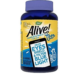 Nature’s Way Alive! Teen Gummy Multivitamin for Him, Fruit Punch Flavored
