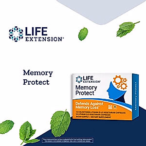 Life Extension Memory Protect - Brain & Memory Health Support Formula Neuro Supplement – Gluten-Free, Non-GMO, Vegetarian – 12 Colostrinin-Lithium (C-Li) Capsules + 24 Lithium (Li) Capsules