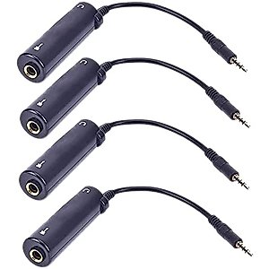 Qingsi 4 Pack Guitar Effects Interface Adapter Converter Link Devices Guitar Interface Converter Replacement Turns Your Phone into a Complete Guitar Studio