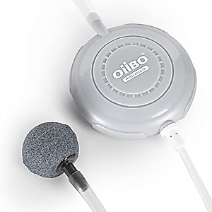 OIIBO Super Quiet Aquarium Air Pump, Powerful Fish Tank Air Bubbler for 0.5-20 Gallon Small Aquarium, 1.5W Energy Saving Mini Oxygen Aerator Pump with Air Pump Accessories