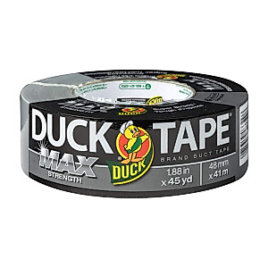 Duck Brand Max Strength Duct Tape, Silver, 1-Roll Pack, 1.88 Inch x 45 Yards, 240201