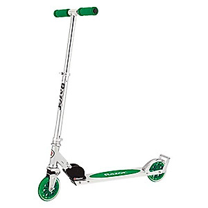 Razor A3 Kick Scooter for Kids – Foldable, Lightweight, Large Wheels, Front Vibration Reducing System, Adjustable Handlebars & A5 LUX Kick Scooter - Pink - FFP,38.6 Inch