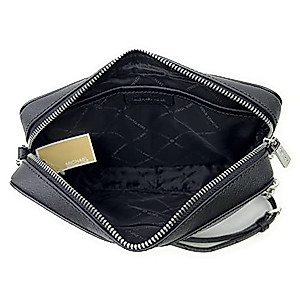 Michael Kors Women's Jet Set Item Crossbody Bag in Black with Silver hardware (Black/Silver)