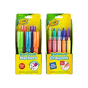 Crayola Bathtub Markers with 1 Bonus Extra Markers AND Crayola Bathtub Crayons with 1 Bonus Extra Crayons