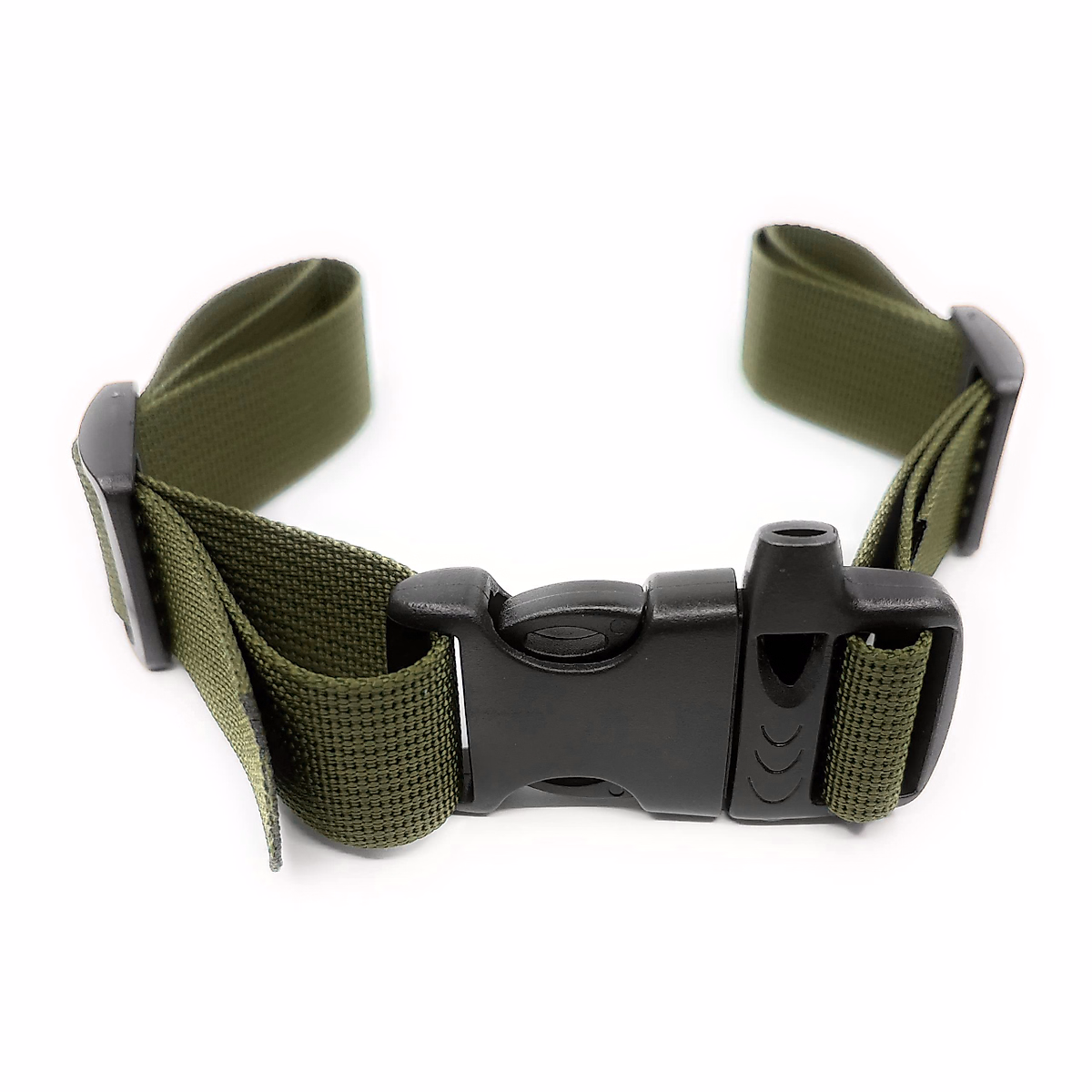 Ikerall Sternum Straps For Backpacks 1-pack,Adjustable Chest Strap with Emergency Whistle Buckle Suitable for Universal Outdoor Fabric Backpack Straps(Navy Green)