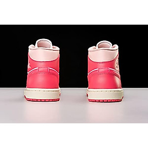 Jordan 1 Mid Women White/Sea Coral-Atmosphere BQ6472-186 7